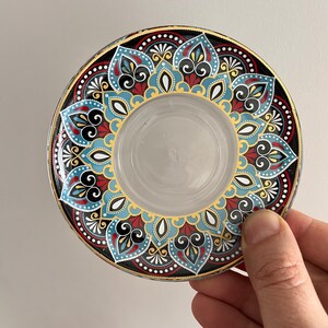 Handmade Turkish Tea Cups With Handle and Saucers for 6 Person ...