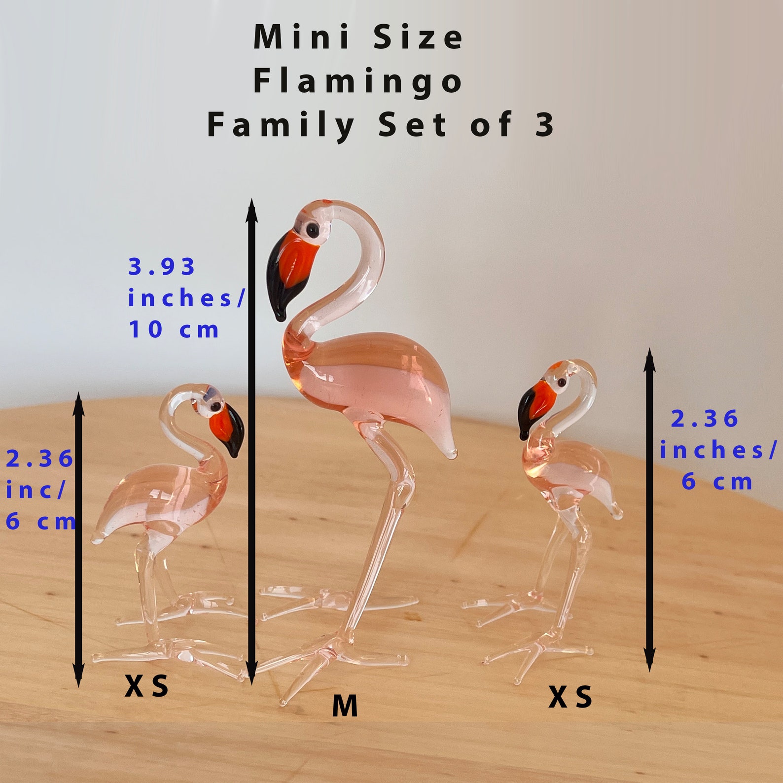 Blown Glass Flamingo Figurine - Flamingo Statue - Last Minute Birthday ...