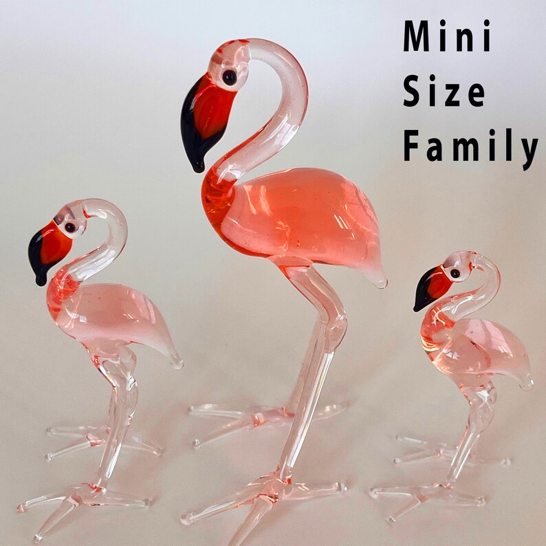 Blown Glass Flamingo Figurine - Flamingo Statue - Last Minute Birthday ...