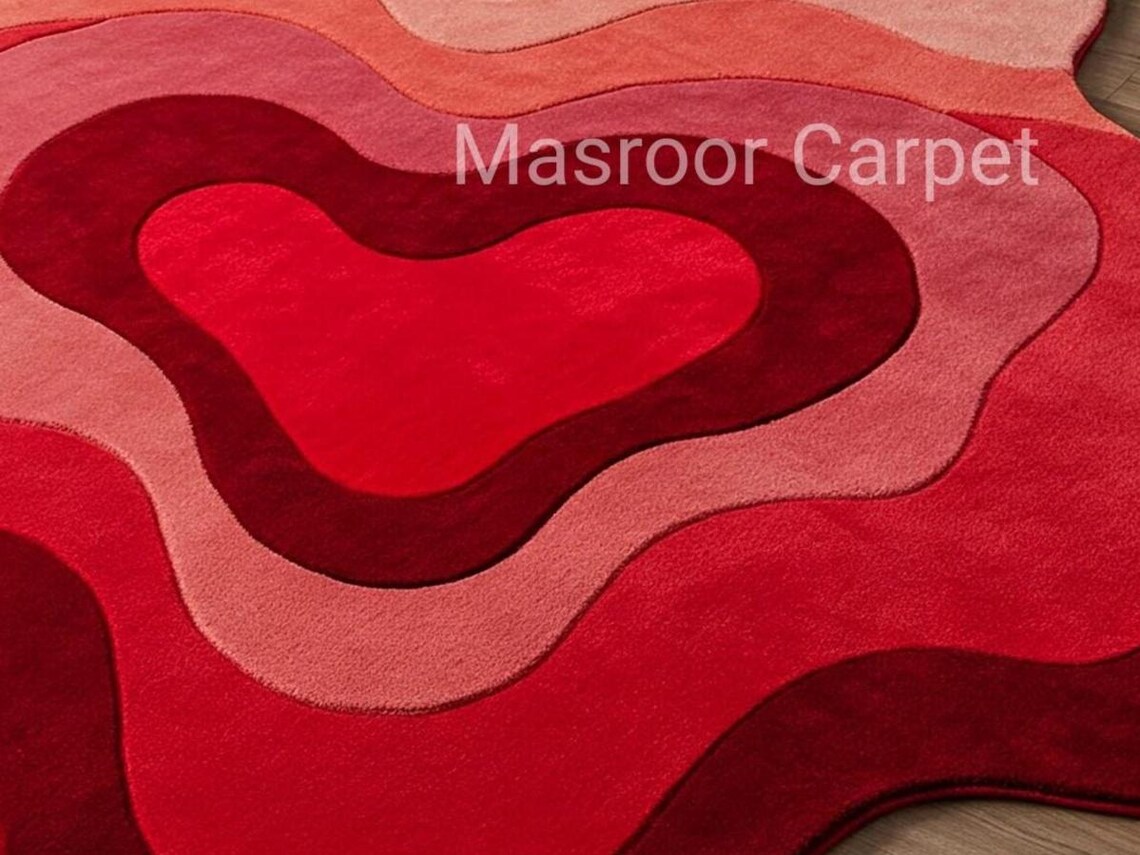 Love in Layers Heart of Hue Rug Groovy Heartbeat Hand Tufted Shape ...