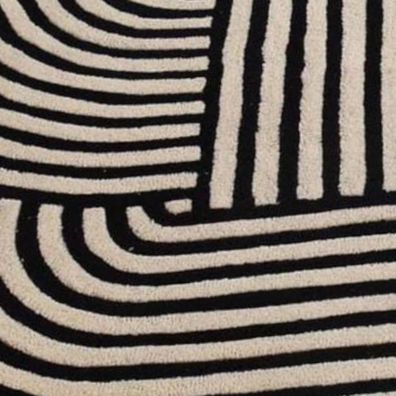 Square Pattern 5x5 Feet Hand Tufted 100%wool Area Rug Aesthetics ...