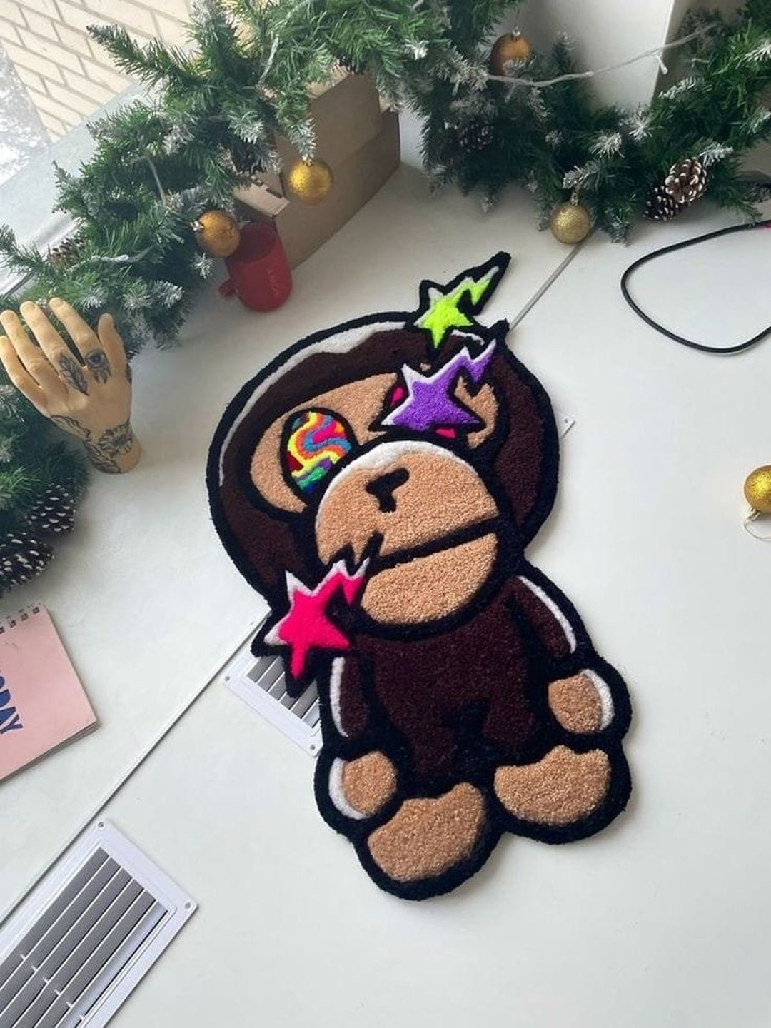 Hand Mat Tufted Animal Carpet Pawer Ulan - Etsy