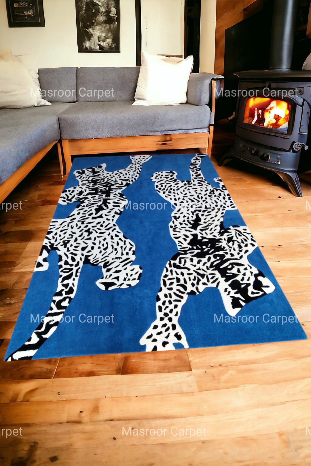 Rug Leopard Hand-tufted Rug, Modern Design Handmade Area, Rug Area ...
