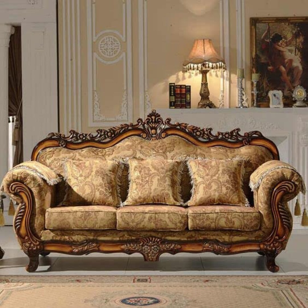 Royal Design Look Sofa Set With Natural Finishteak Wood - Etsy