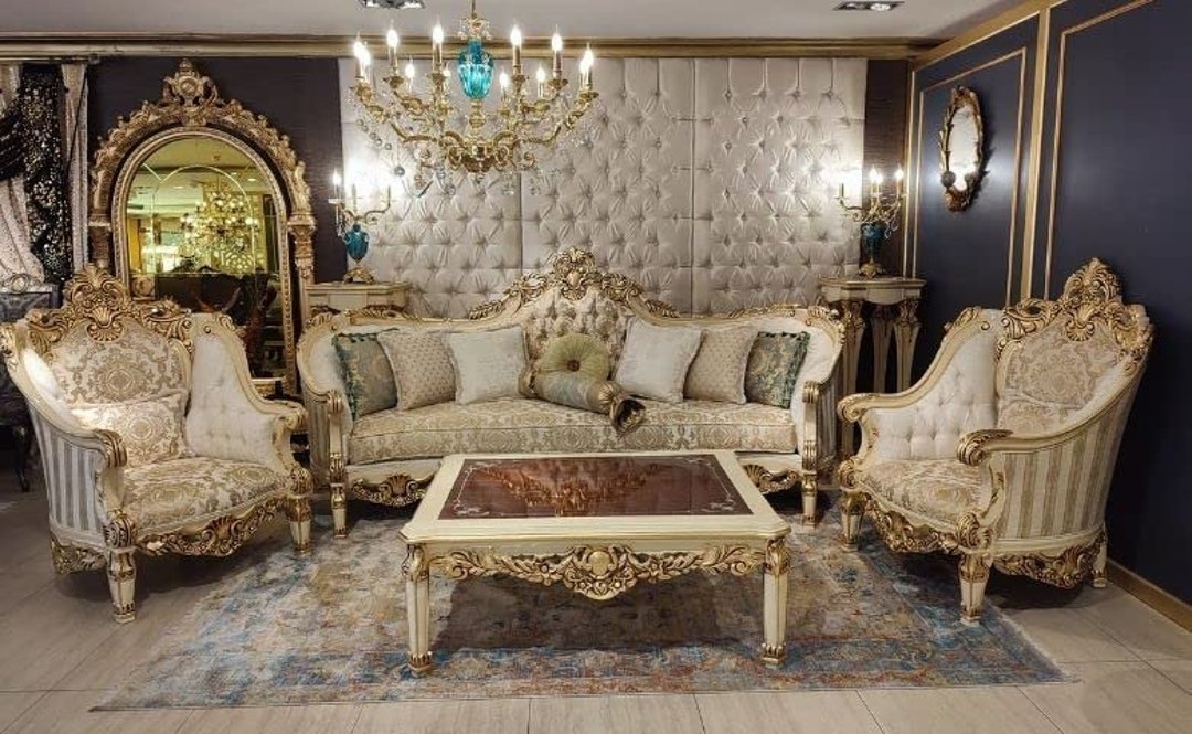 Royal Design Look Sofa Set With Natural Finishteak Wood - Etsy UK
