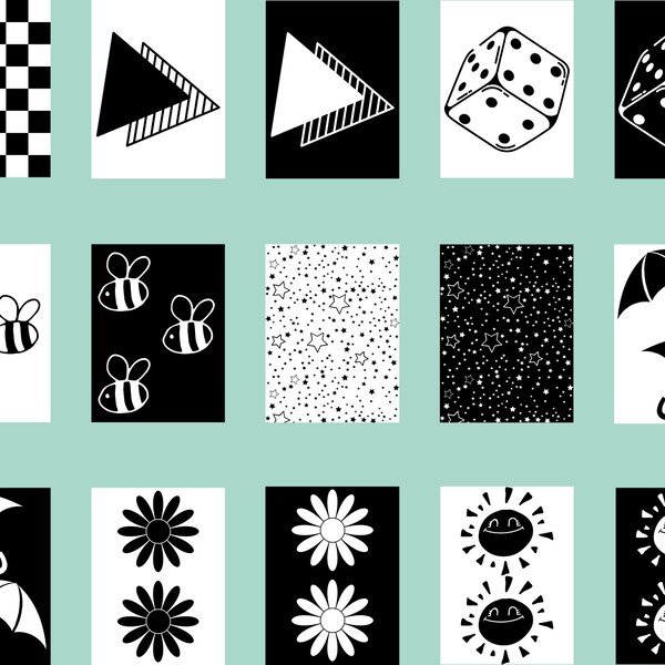 Newborn Flash Cards - Etsy