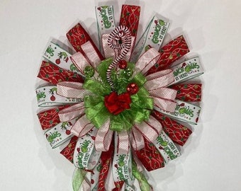 Grinch Tree Topper/ Grinch Head and Hand Set/christmas Tree Topper - Etsy