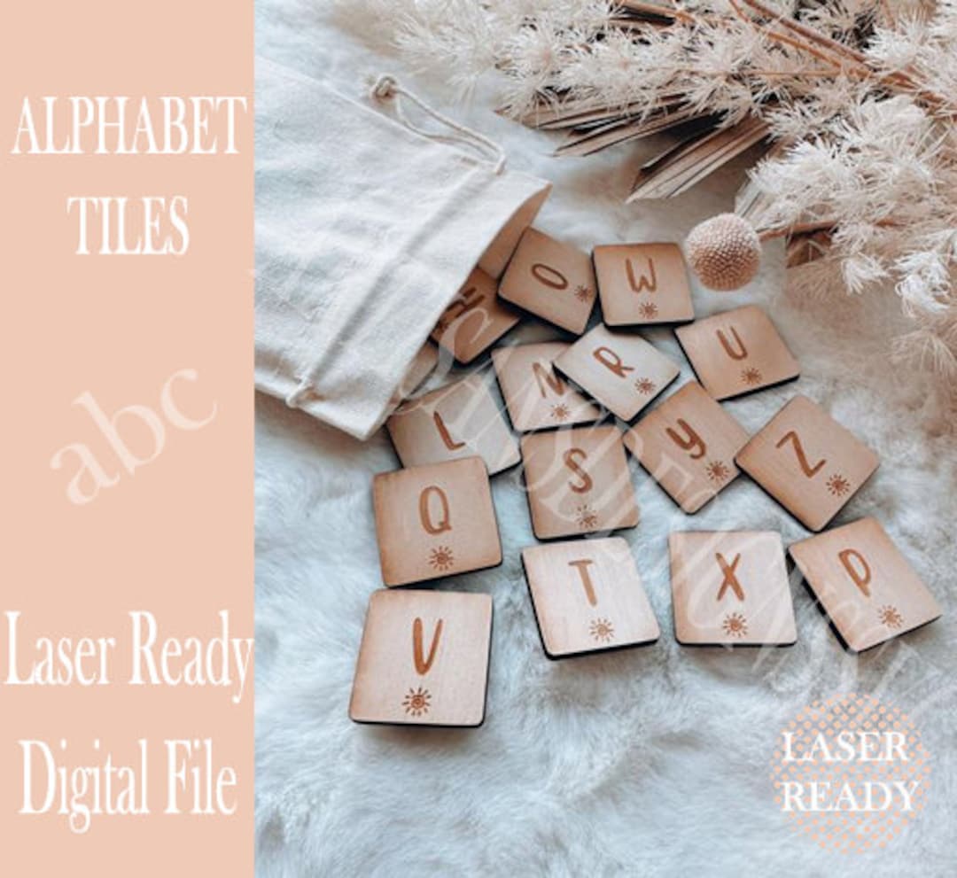 SVG Alphabet Tile Tokens | Digital File | Rewards | SVG | Laser Cut ...