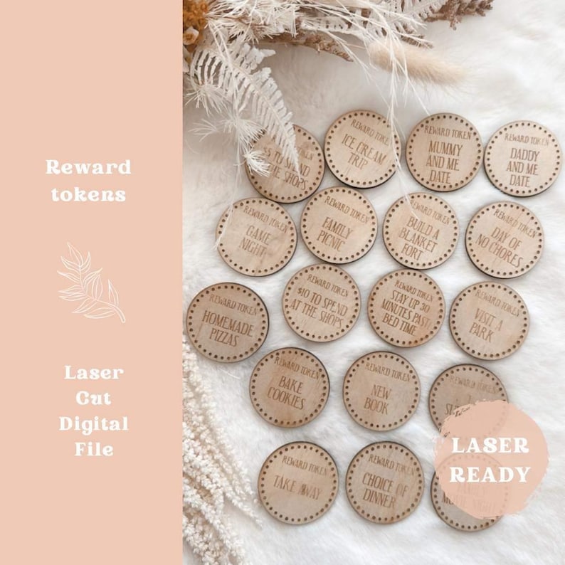 SVG Kids Reward Tokens | Rewards | SVG | Laser Cut File | Glowforge ...