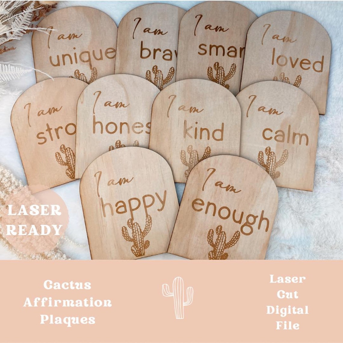 SVG Cactus Kids Affirmation | I Am Affirmation | SVG | Laser Cut File ...