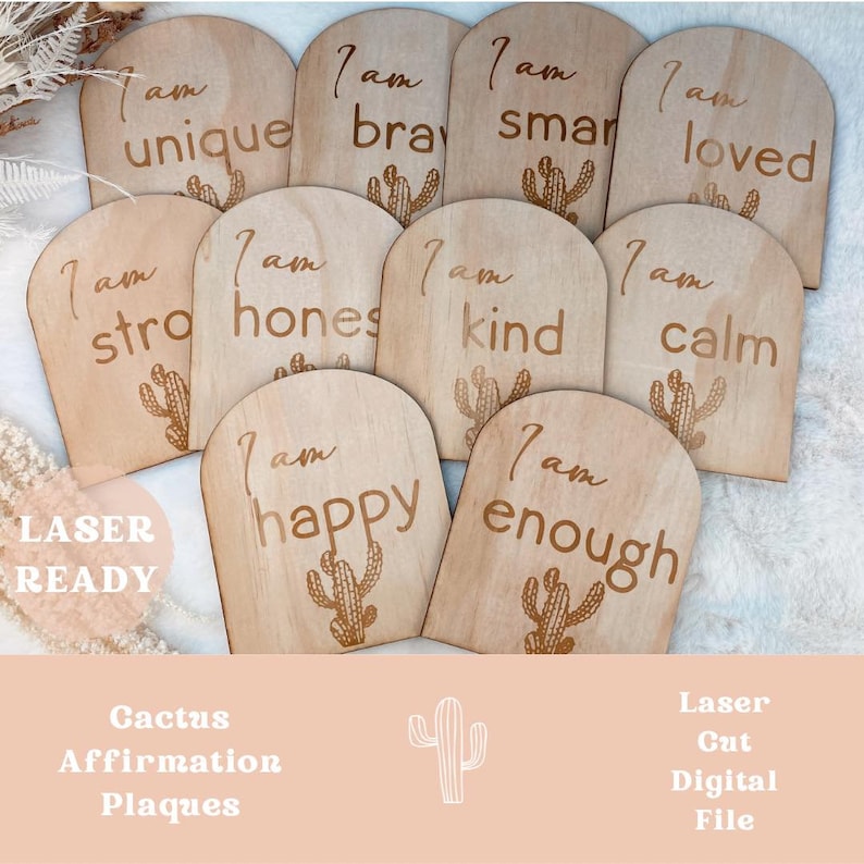 SVG Cactus Kids Affirmation | I Am Affirmation | SVG | Laser Cut File ...