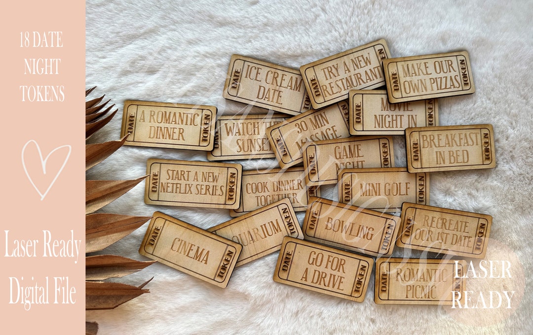 SVG Date Night Tokens | Digital File | Rewards | SVG | Laser Cut File ...