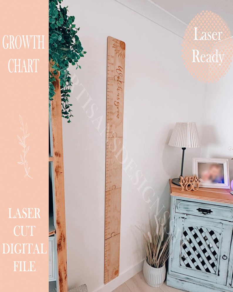 SVG Sunflower METRIC Growth Chart | Digital Design | SVG | Laser Cut ...