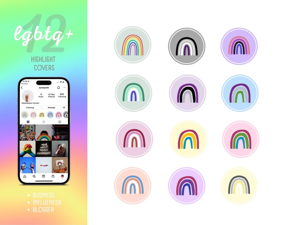 Pride Instagram Highlight Covers lgbtq Highlight Covers highlight ...