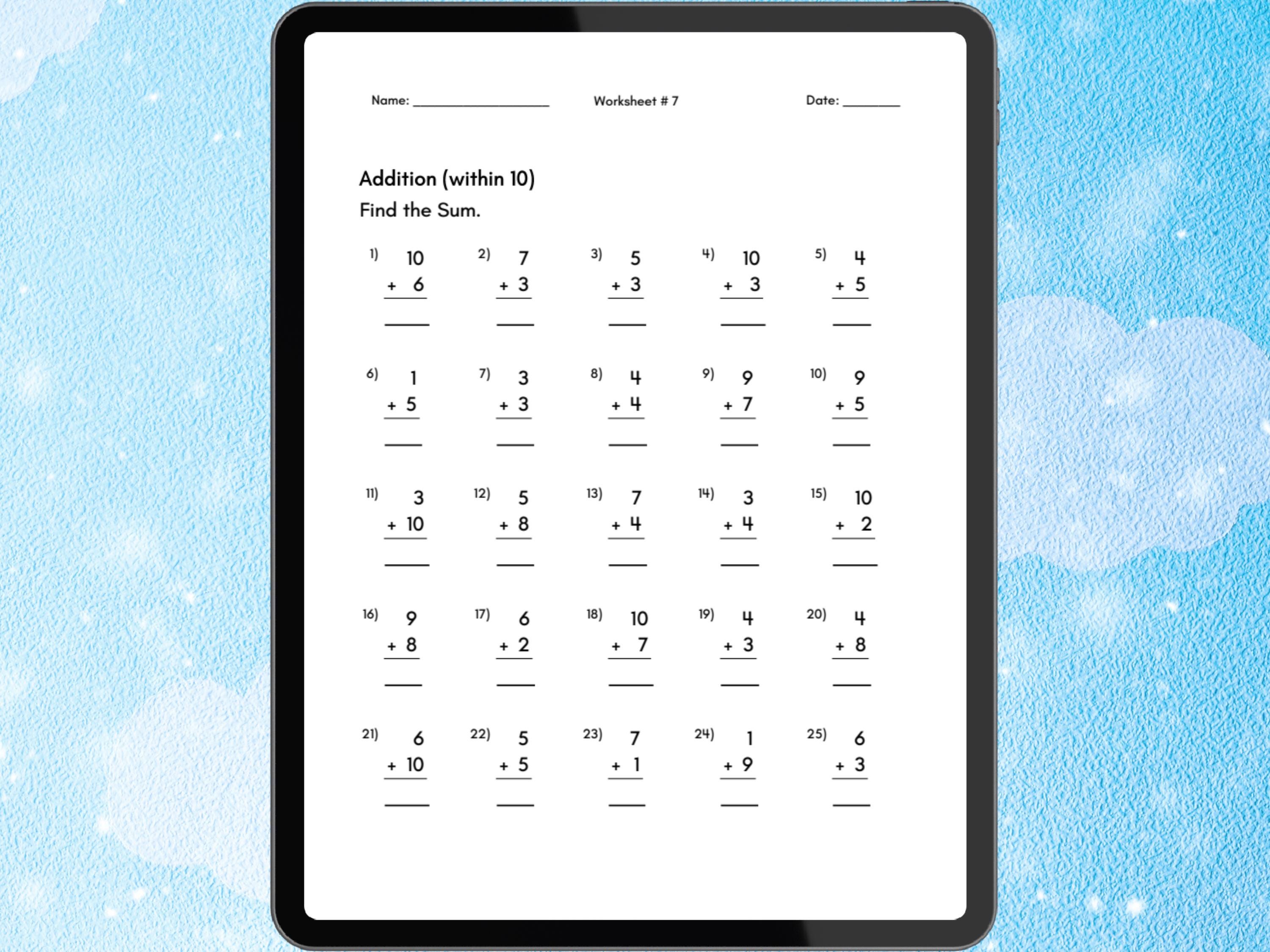 Printable Homeschool Math Worksheets for Kindergarten and 1st Grade (K ...