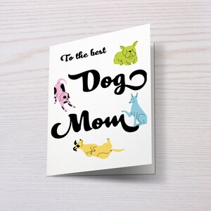 Mother's Day - Dog Mom - Mother's Day Card - for Mom - Dog Illustration ...
