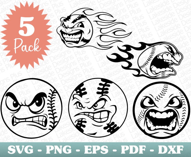 Angry Baseball SVG Bundle, Angry Baseball Png, Angry Baseball Svg 5 ...