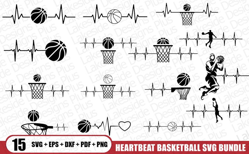 Heartbeat Basketball SVG, Heartbeat Basketball Svg Dxf Png Eps Pdf ...