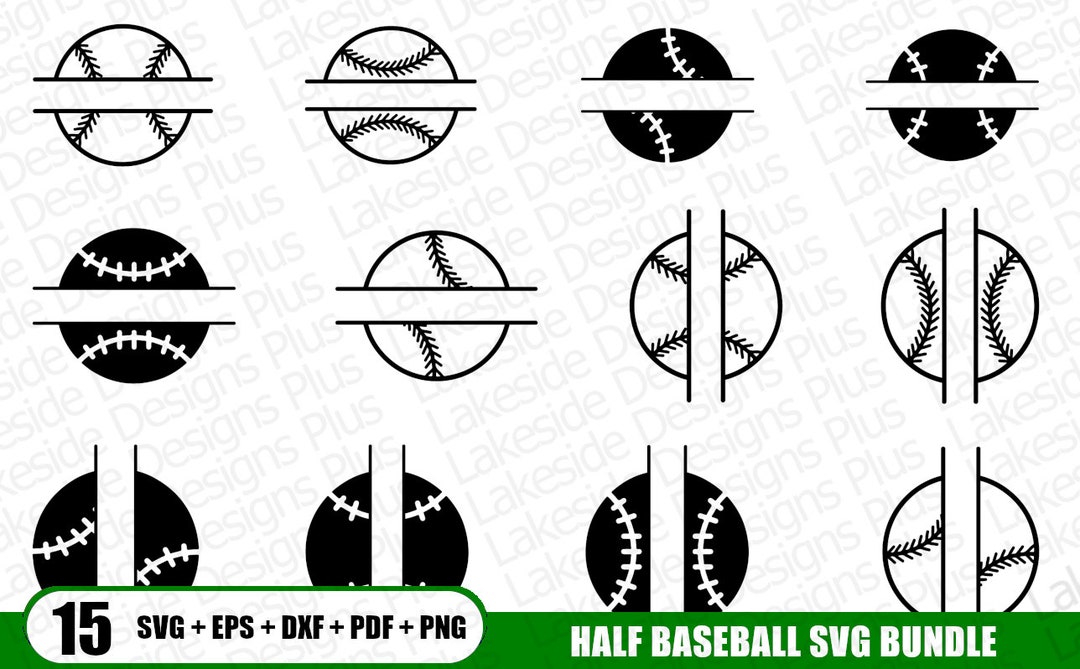 Half Baseball SVG, Half Baseball Svg Bundle, Half Baseball Png, Half ...