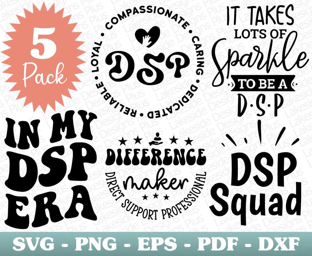 DSP SVG Bundle, DSP Png, Dsp Cricut Bundle, Dsp Svg 5 Pack, Dsp Svg Png ...