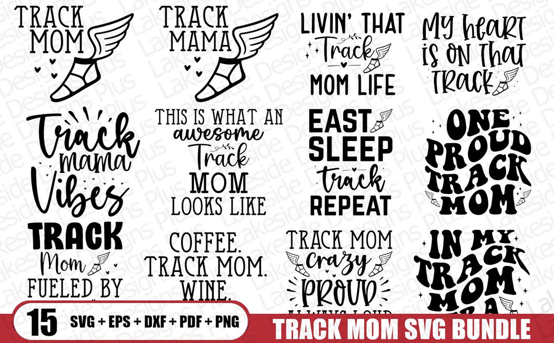 Track Mom SVG 15 Pack, Track Mom Shirt Png, Track Mom Cricut, Track ...