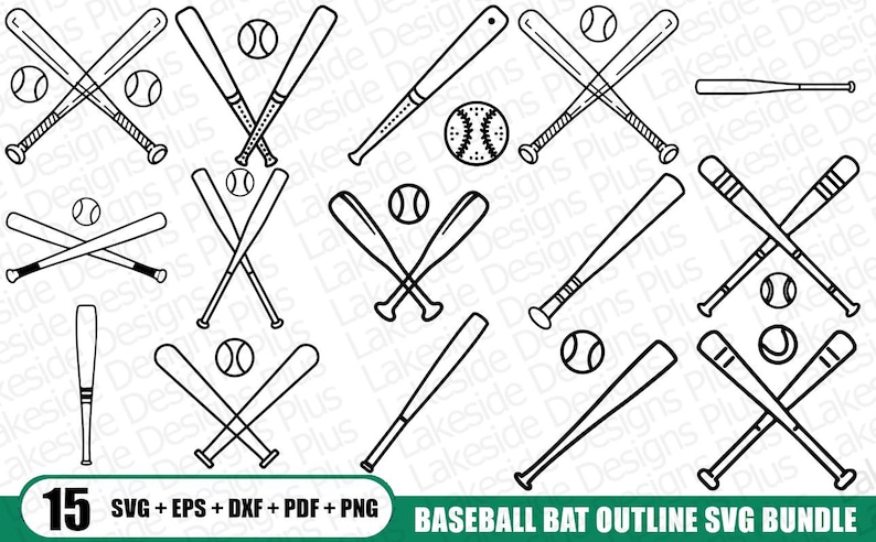 Bat Outline SVG, Baseball Bat SVG Png, Bat Outline Png, Bat Outline Dxf ...