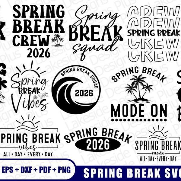 Spring Break 2026 Svg - Etsy