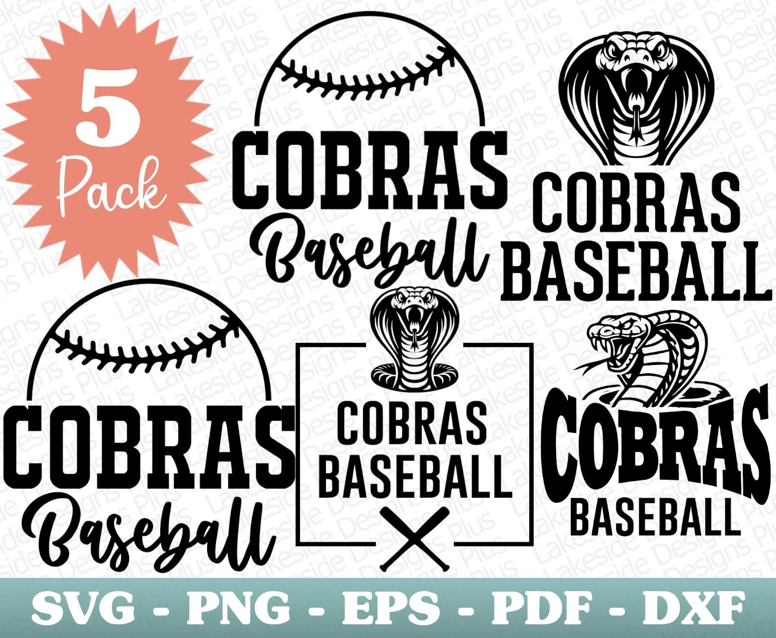 Cobras Baseball SVG Bundle, Cobras Baseball Png, Cobras Baseball Svg 5 ...