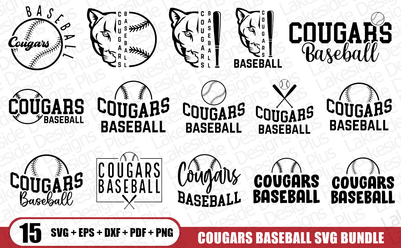 Cougars Baseball SVG, Cougars Baseball Svg Dxf Png Eps Pdf Bundle, Cougars Baseball Svg for ...