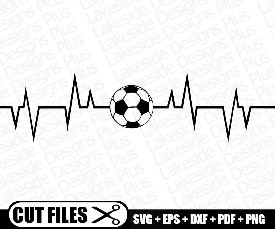 Soccer Ball Heartbeat SVG, Soccer Ball Png, Soccer Ball Pdf, Soccer ...
