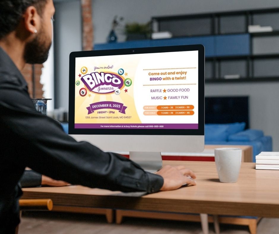 Bingo Bonanza Invitation Editable - Etsy