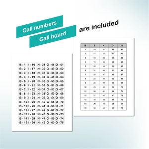 BINGO CARDS PRINTABLES - Etsy