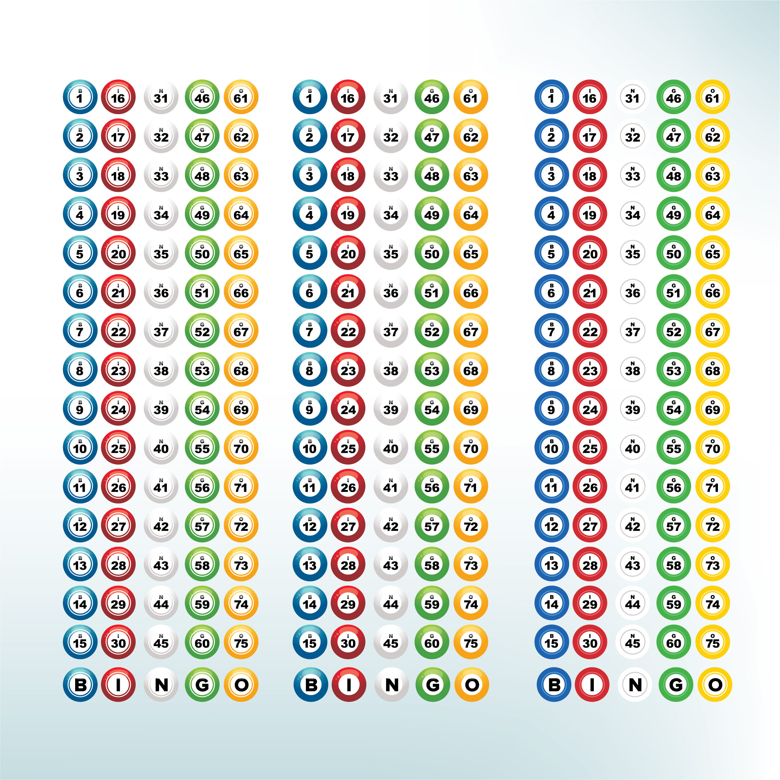 Bundles of Bingo Balls Vector - Etsy