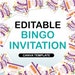 Bingo Bonanza Invitation Editable - Etsy