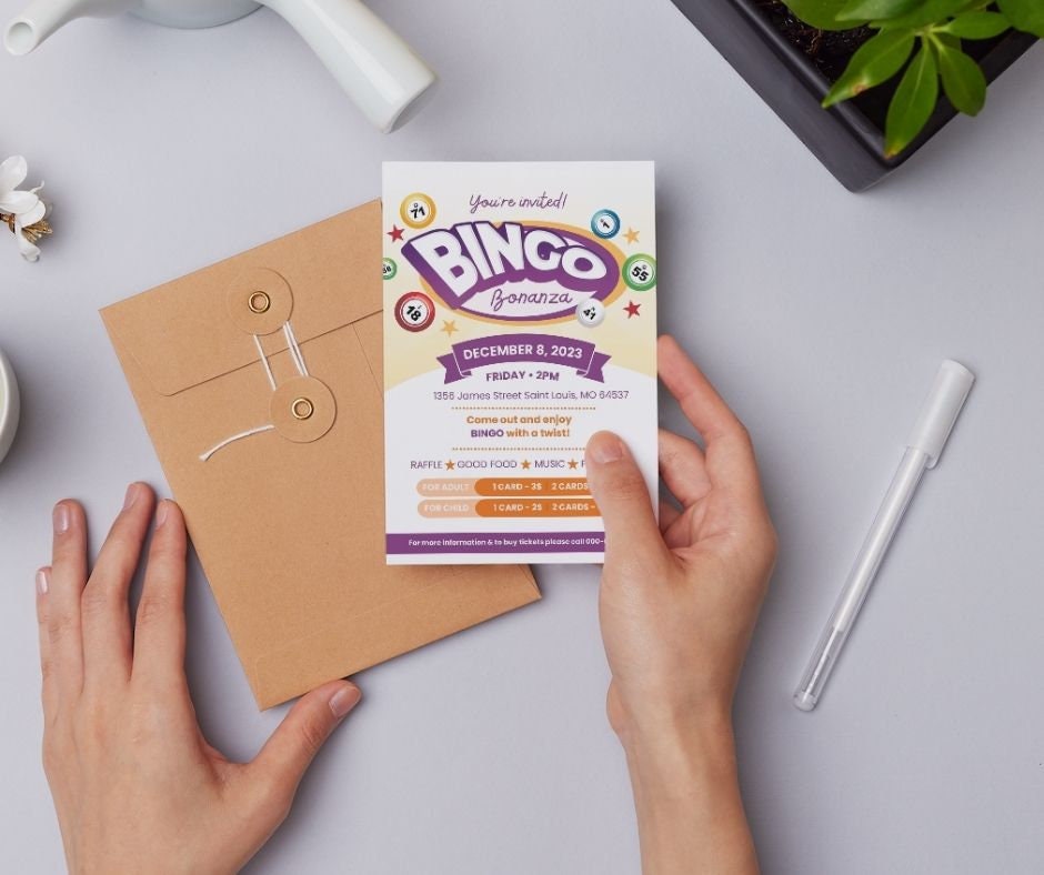 Bingo Bonanza Invitation Editable - Etsy