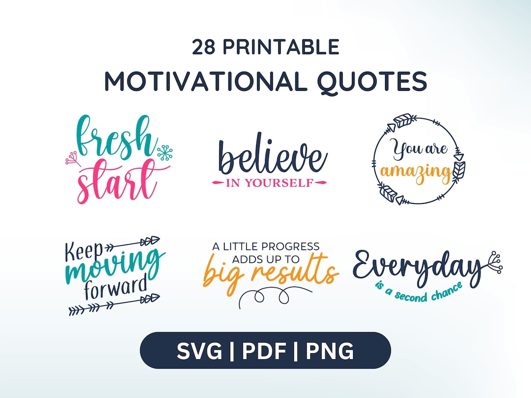 BUNDLES of Printable Motivational Quotes - Etsy