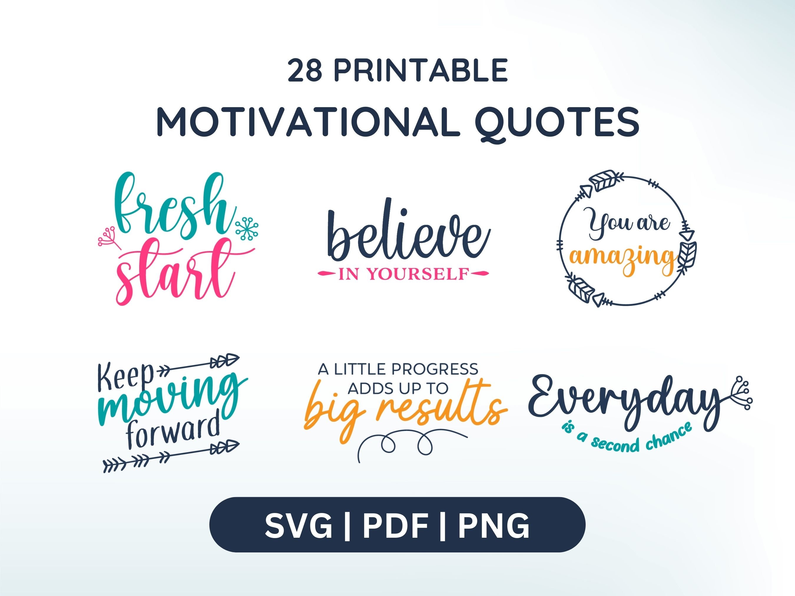 BUNDLES of Printable Motivational Quotes - Etsy