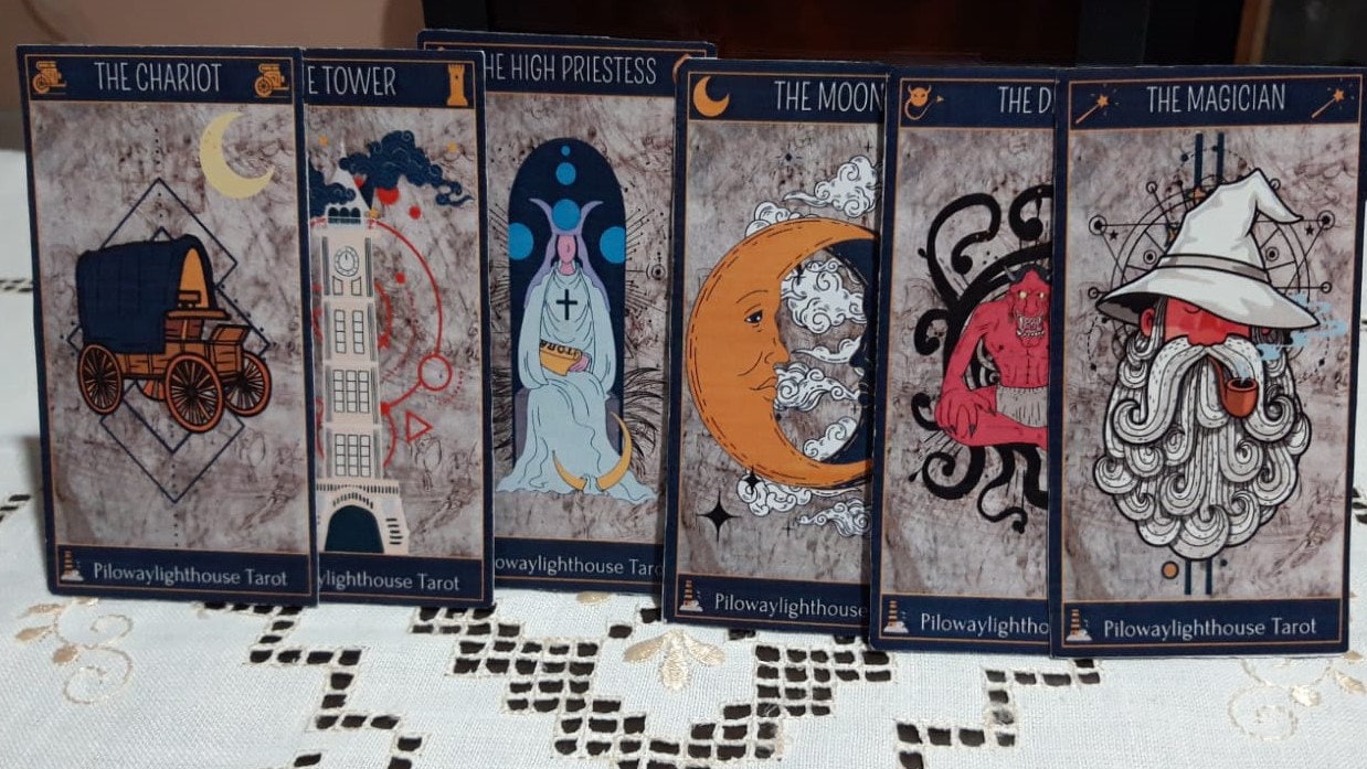 DIGITAL Blue Gold Alchemy Tarot Cards Printable Card Deck Instant ...