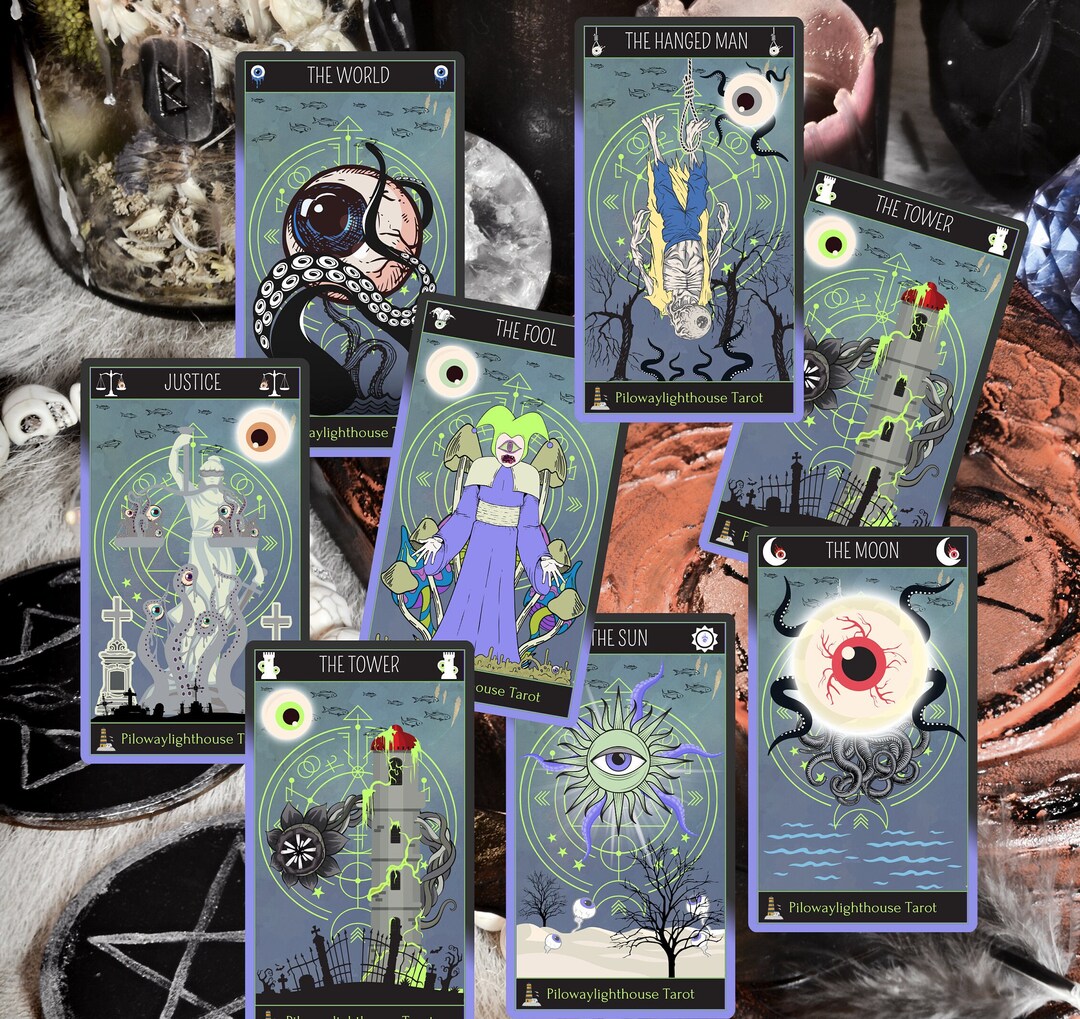 DIGITAL Moon of Cthulhu Printable Digital Tarot Card Deck - Etsy
