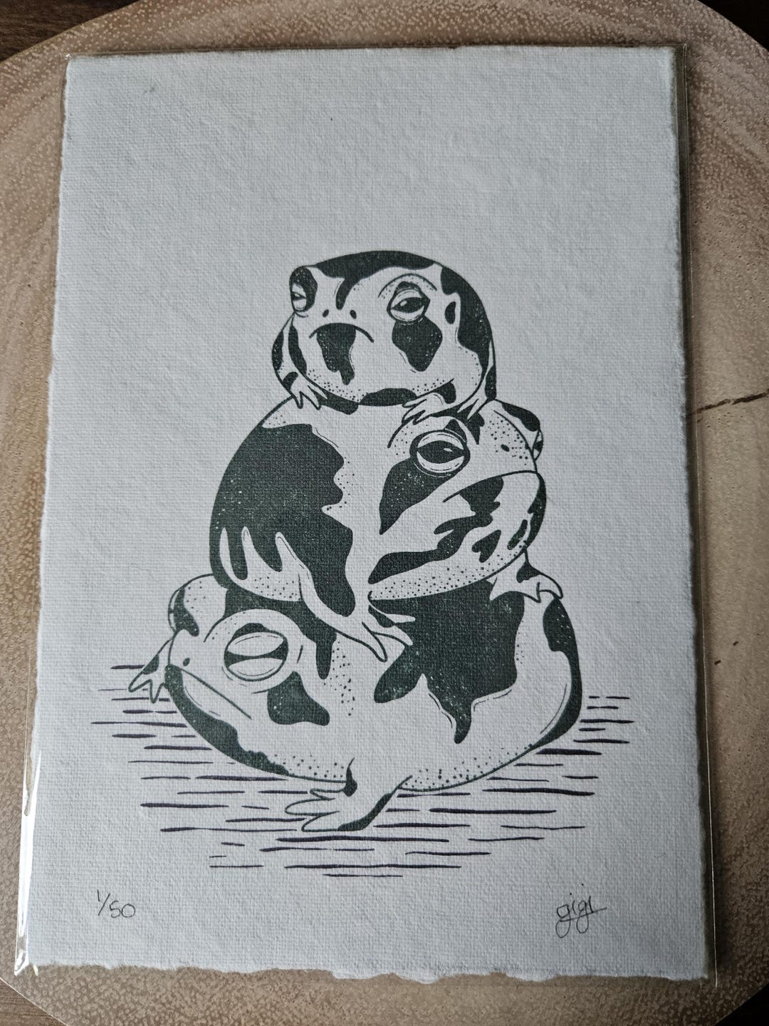 Rain Frog Tower Limited Edition Handmade Art Print, Signed Original ...