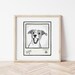 Digital Custom Pet Portrait, Line Art Drawing, Dog Portrait, Cute Pet ...