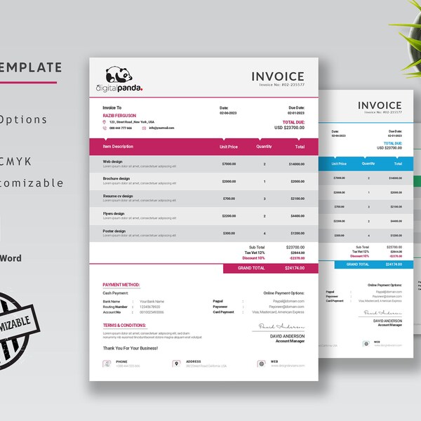 Payment Receipt Template - Etsy Australia