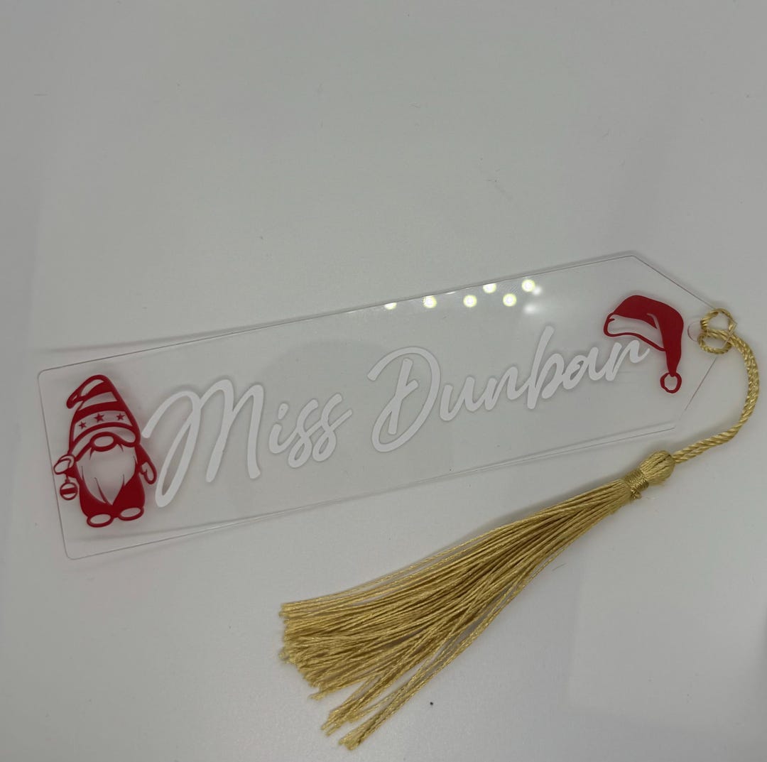 Christmas Personalised Gonk Santa Hat Bookmark - Etsy