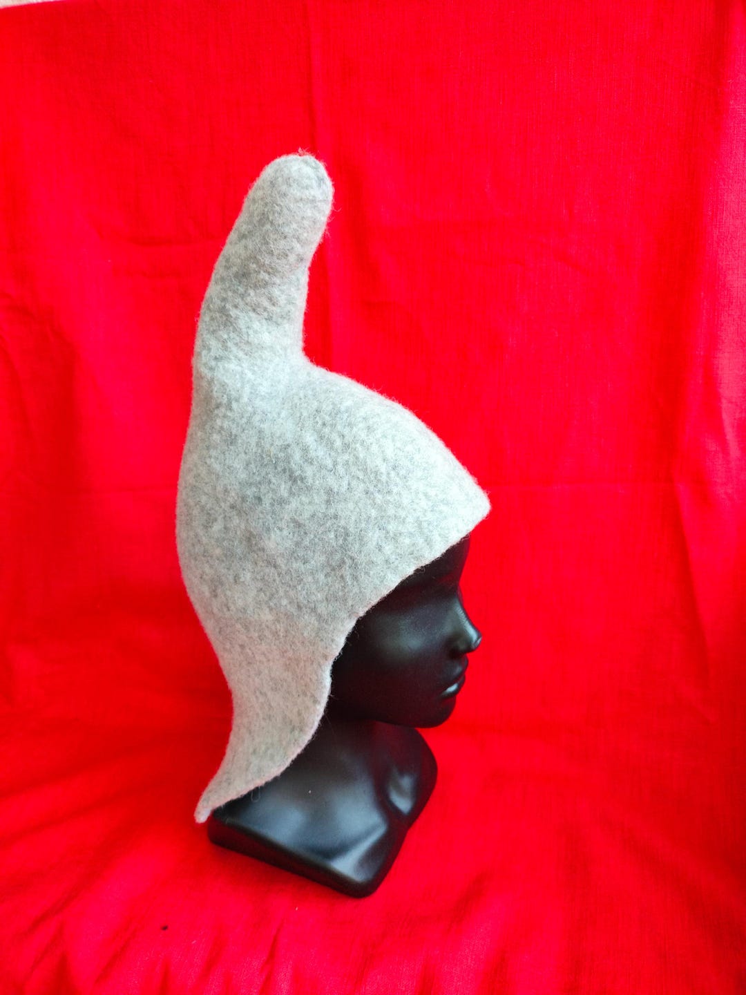 Felted Horned Scythian Men's Medieval Hat for Festivals of Historical ...