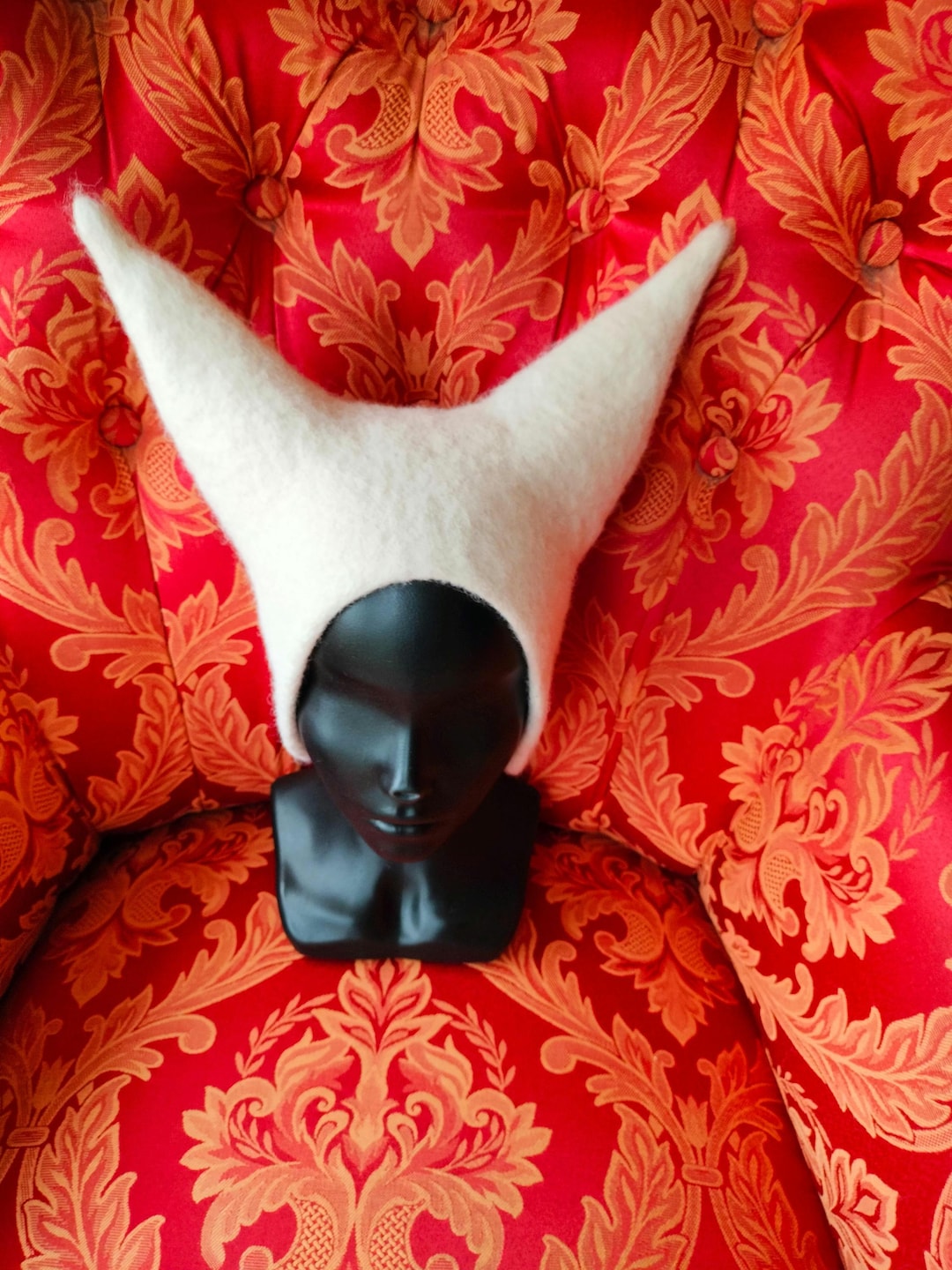 Women's Felted Wool Horned Medieval Renaissance Hat. Christina De Pizan ...