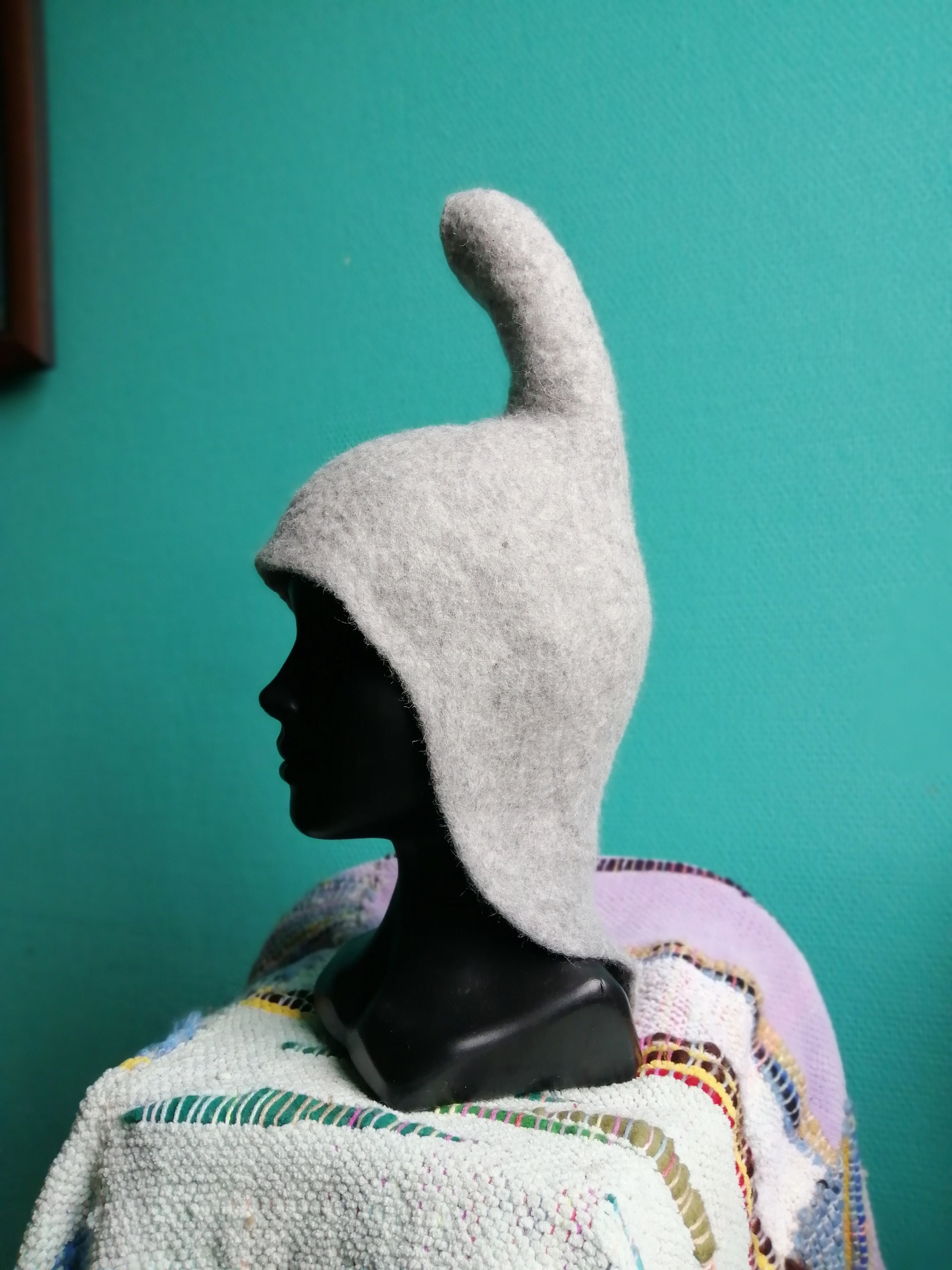 Felted Horned Scythian Men's Medieval Hat for Festivals of - Etsy