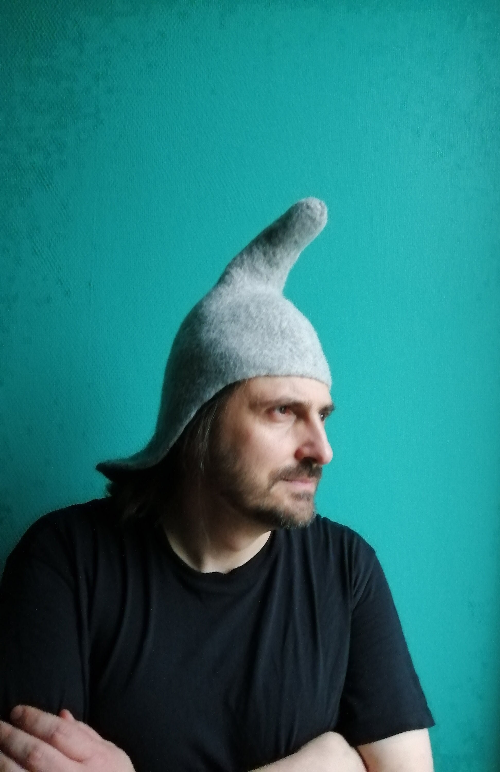 Felted Horned Scythian Men's Medieval Hat for Festivals of - Etsy