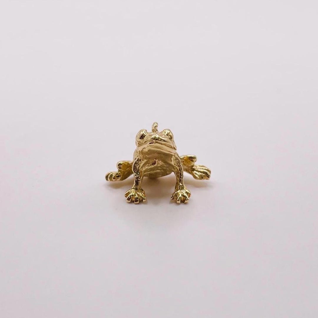 Gold Frog Charm - Etsy