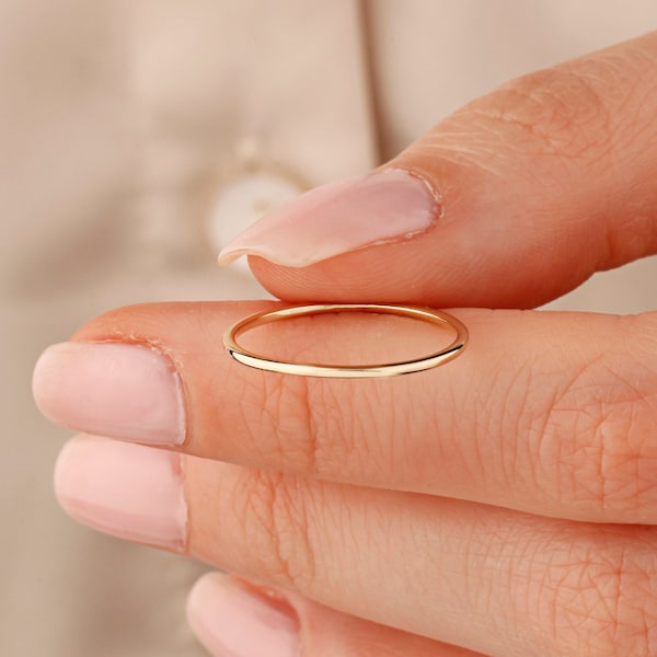 Simple Gold Wedding Rings - Etsy