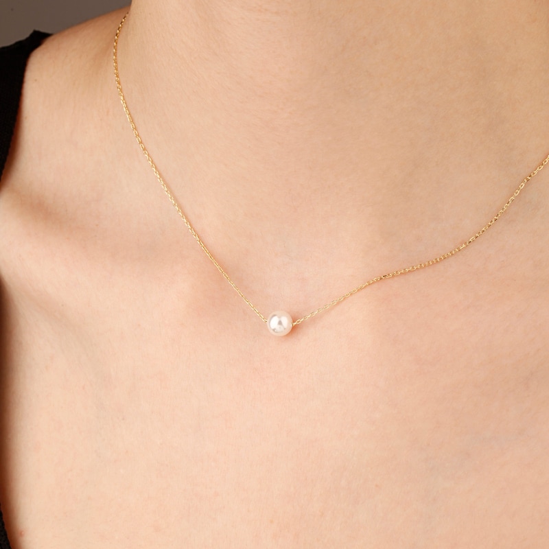 Single Pearl Necklace - Etsy